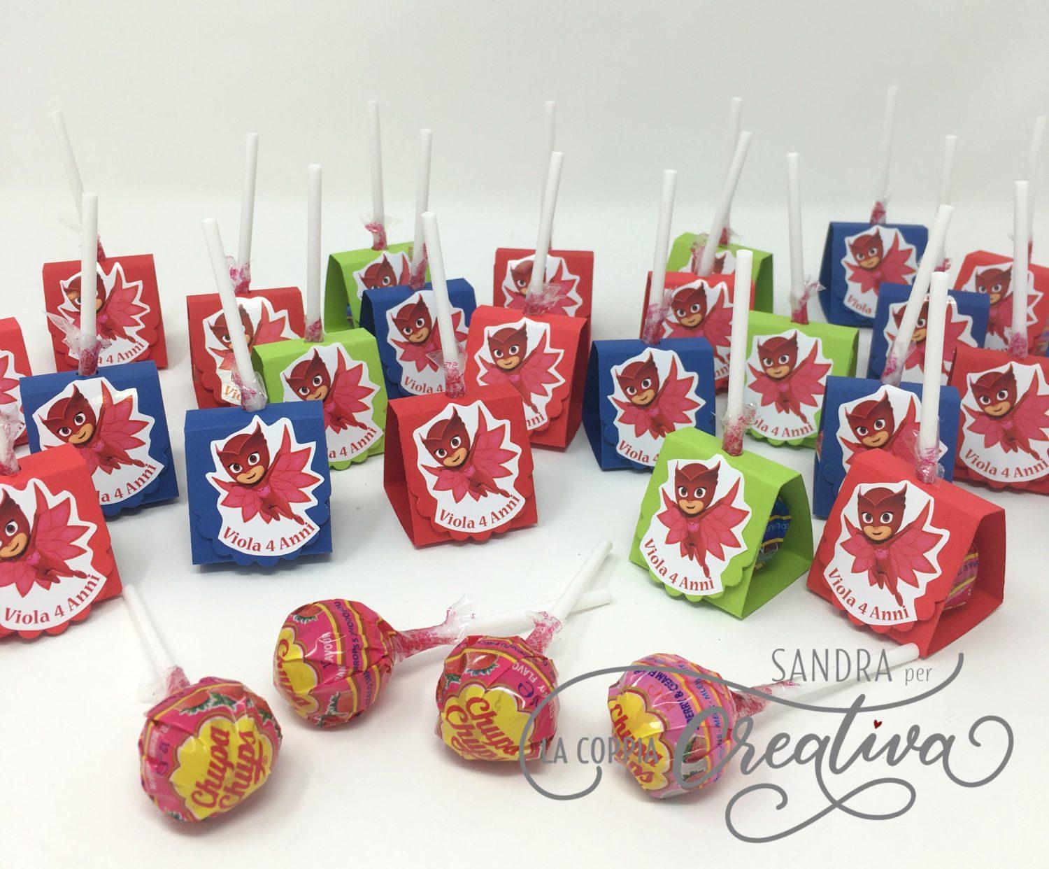 Packaging Chupa Chups compleanno PJ Mask - La Coppia Creativa