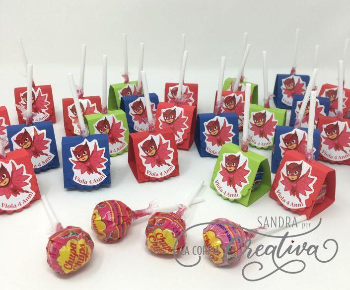 Packaging Chupa Chups compleanno PJ Mask - La Coppia Creativa