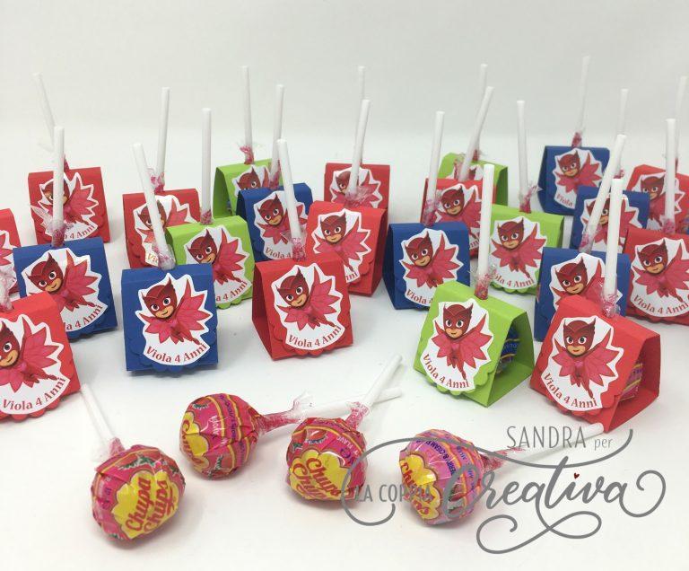 Packaging Chupa Chups compleanno PJ Mask - La Coppia Creativa