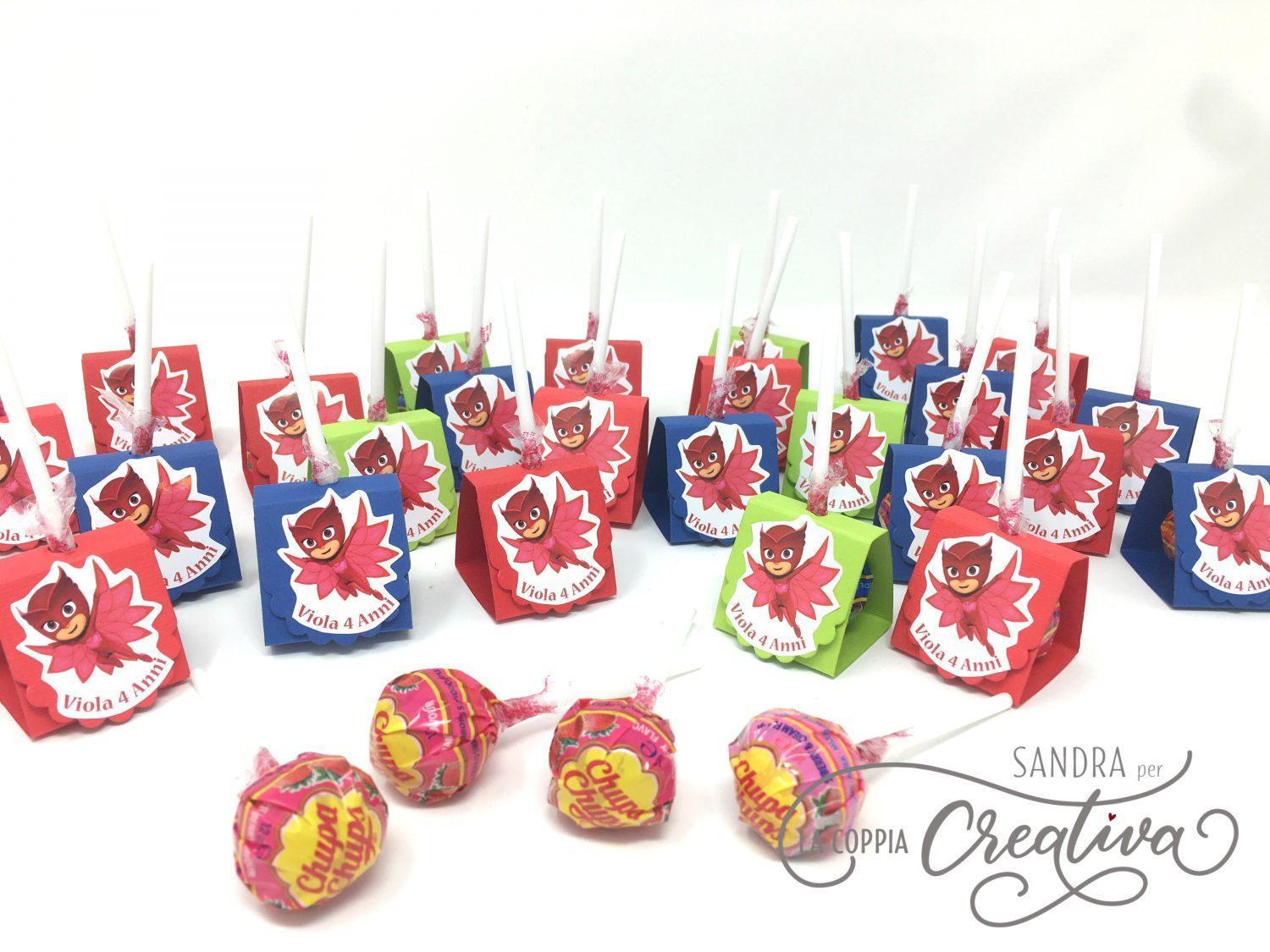 Packaging Chupa Chups compleanno PJ Mask - La Coppia Creativa
